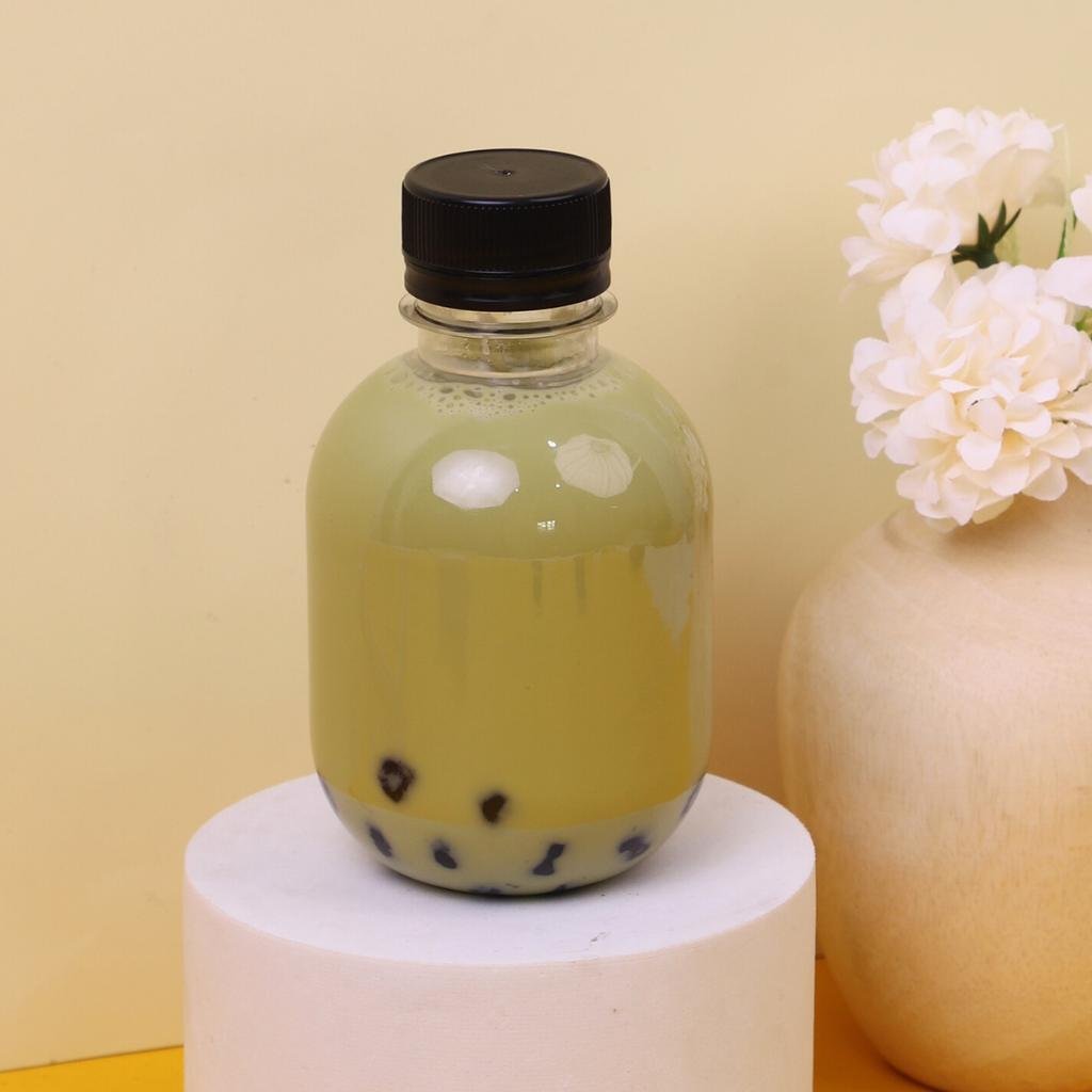 BJ ขวดPET 220cc กระปุก ฝาดำ 20ชุด