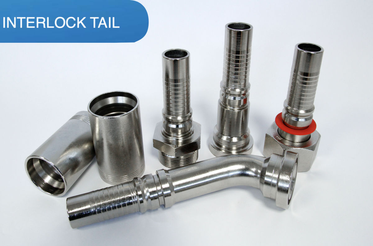 ข้อต่อไฮดรอลิค HYDRAULIC FITTINGS แบบ INTERLOCK TAIL - Premier Hydraulic