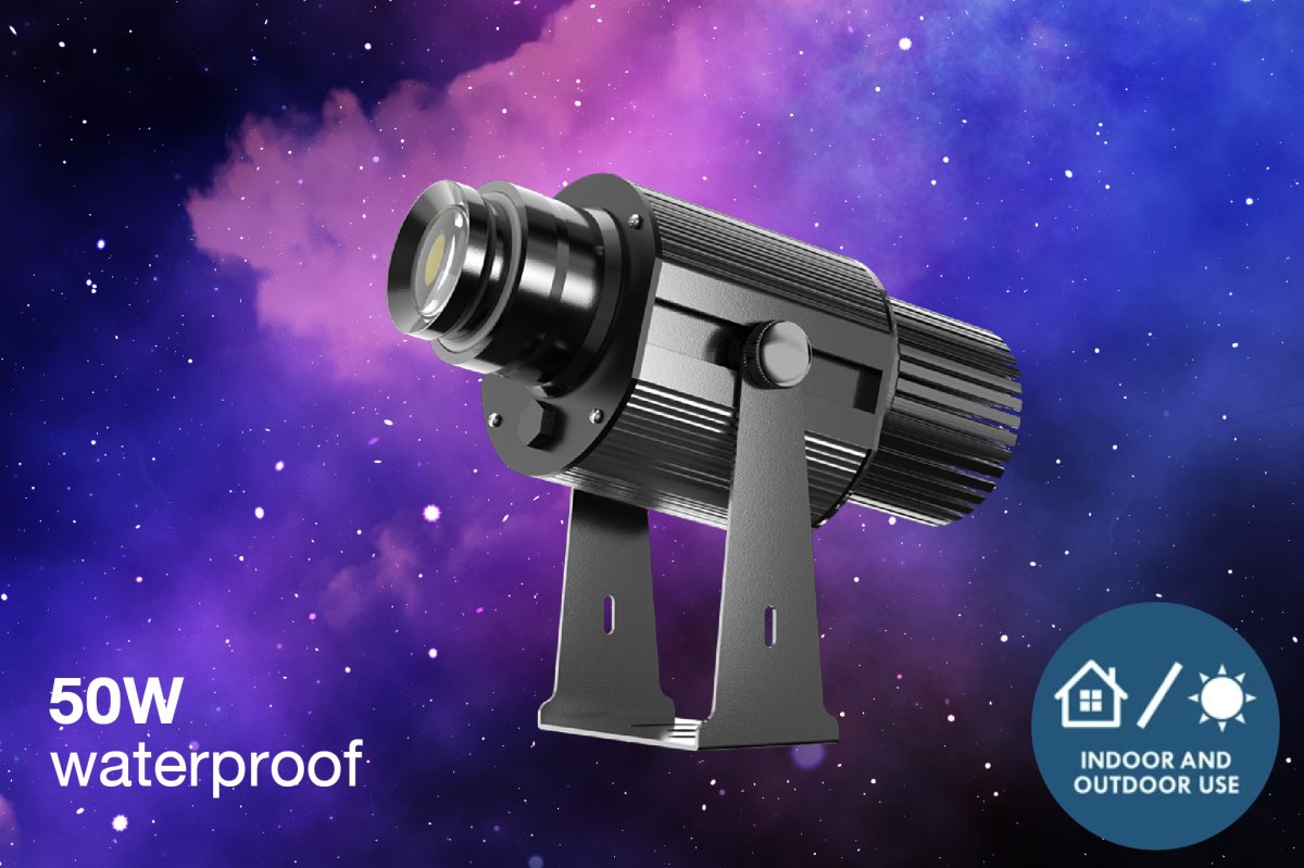 Logo Projector 50W (outdoor) เครื่องฉายโลโก้ รับประกันสินค้า