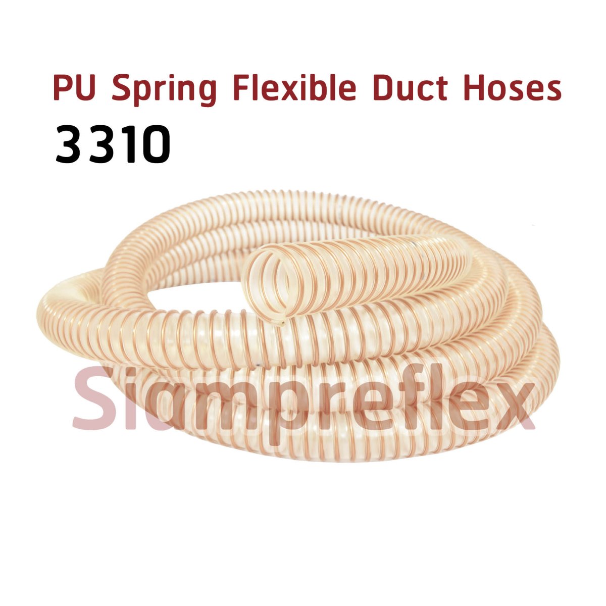 PU Spring Flexible Duct Hoses | Polyurethane hose with spiral spring ...