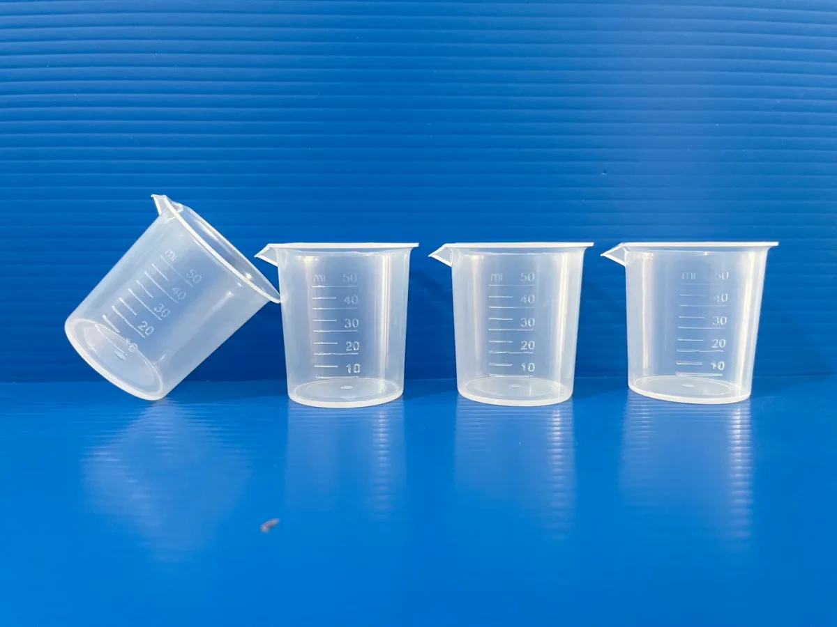 Beaker plastic PP without handle, 50 ml