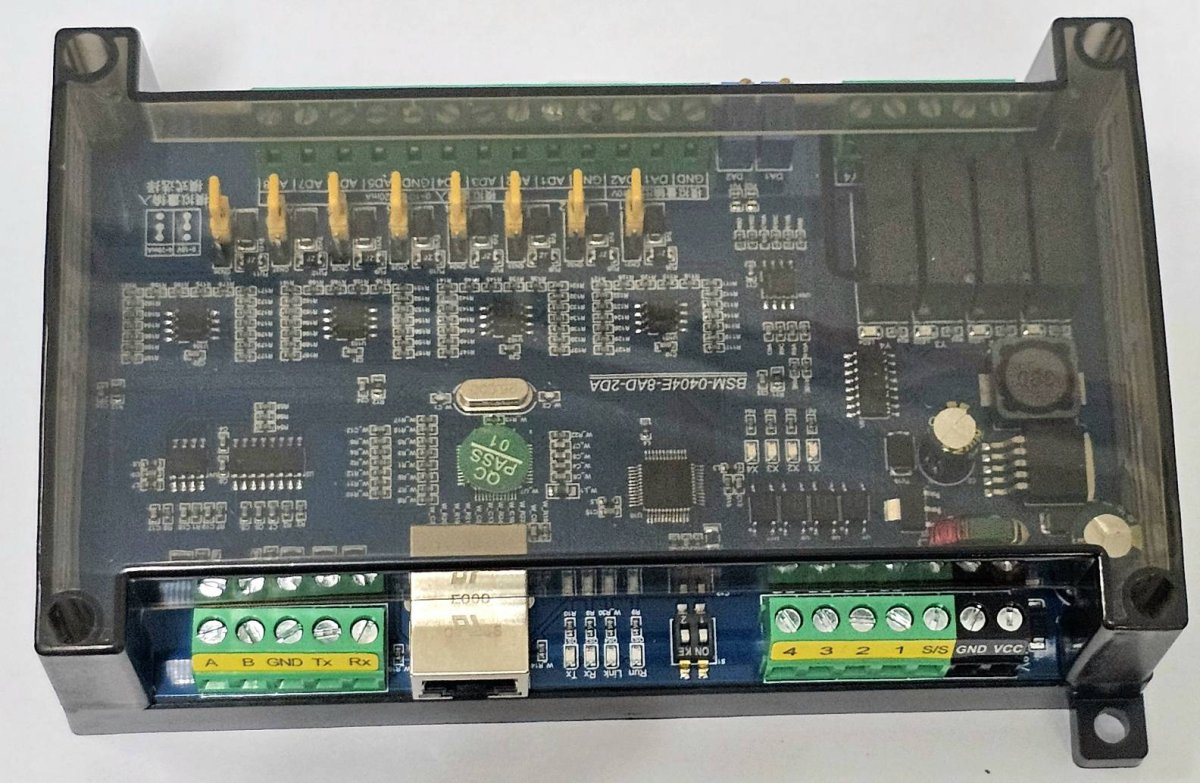 โมดูล I/O โมเดล BSM-0404E-8AD-2DA Power : DC9-48V มีPort RJ45 Modbus ...