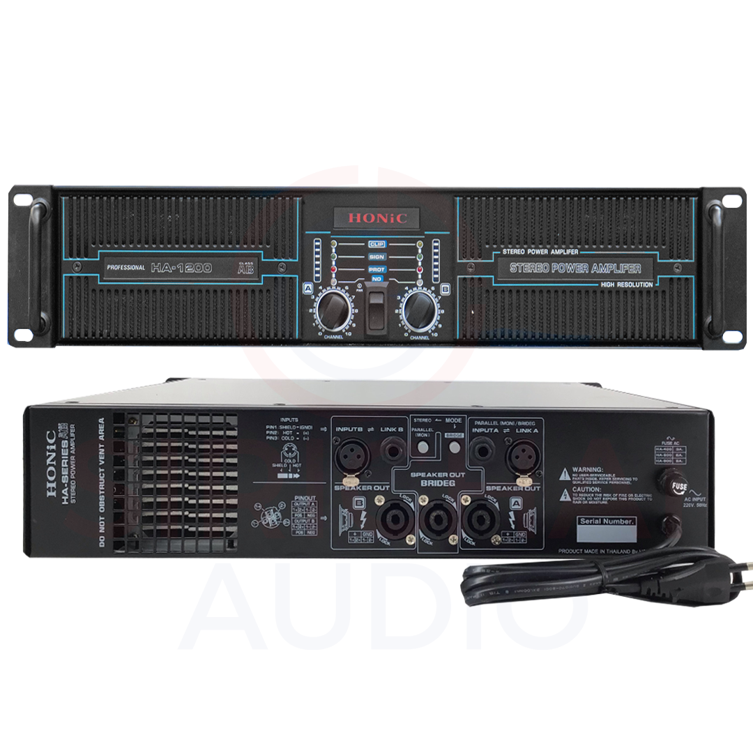 เครื่องขยายเสียง HONIC รุ่น HA1200 - sirichaiaudio