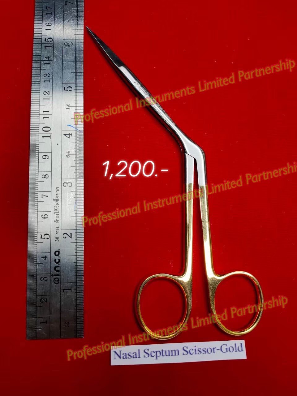 Nasal Septum Scissors-Gold - professionalinstrumentsthailand