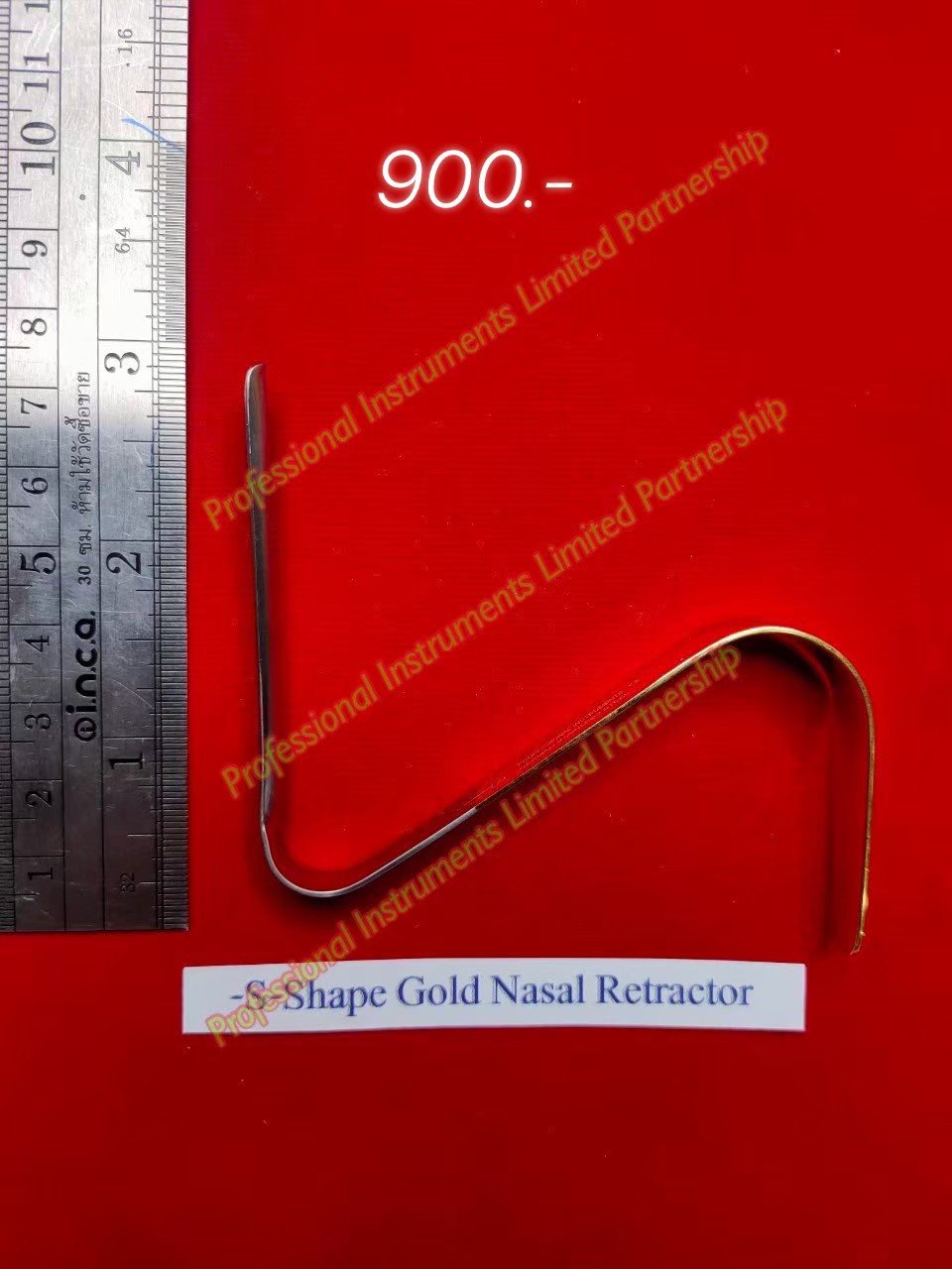 S-Shape Nasal Retractor-Gold - professionalinstrumentsthailand