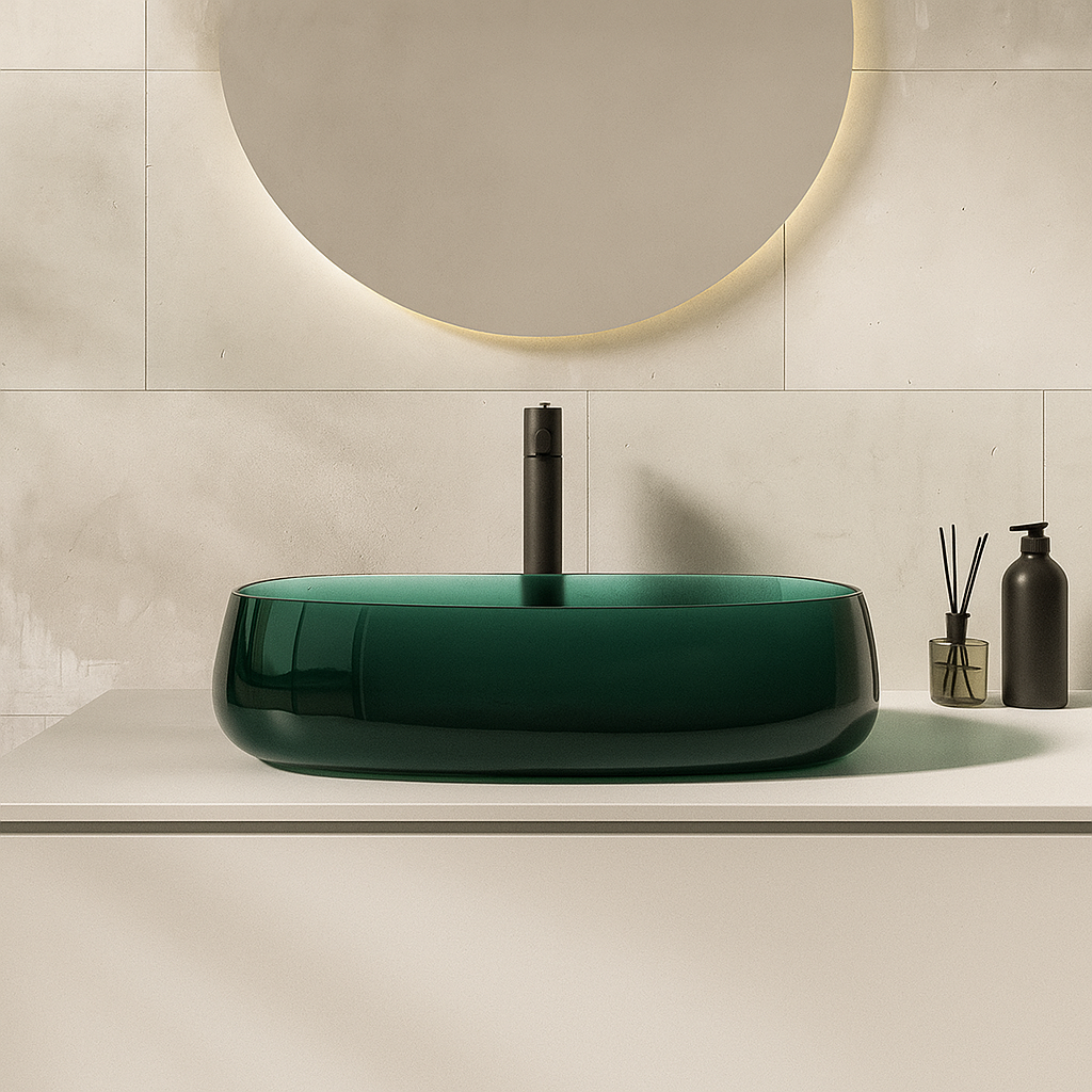 RS-5814O LumiOval™ Transparent Resin Countertop Basin