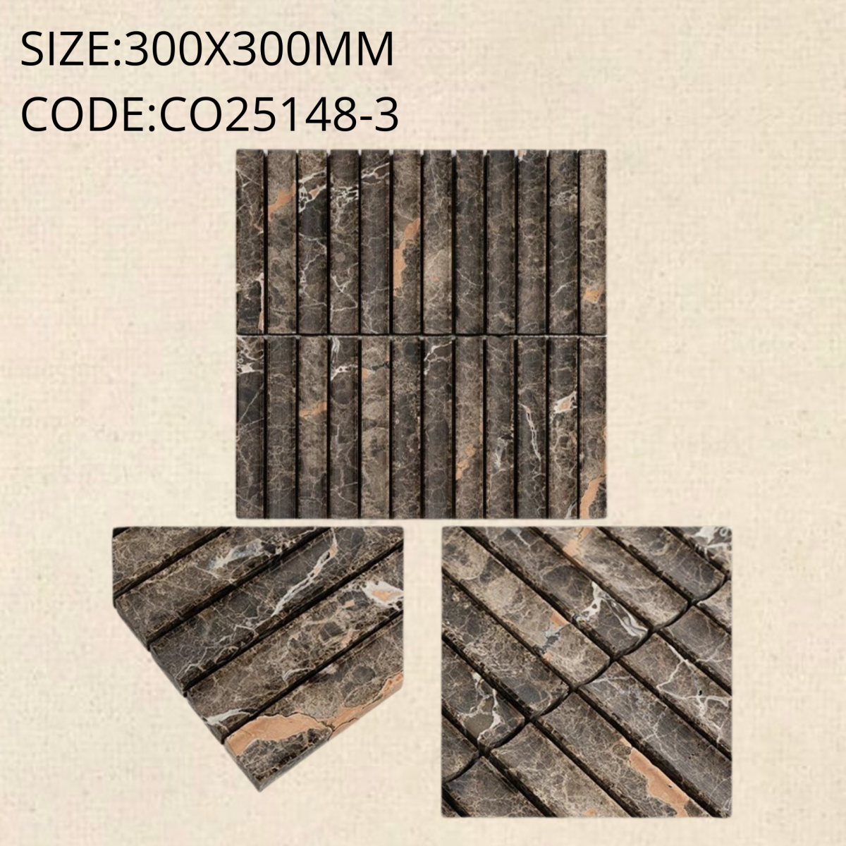 C025148-3 Stone Concave Mosaic