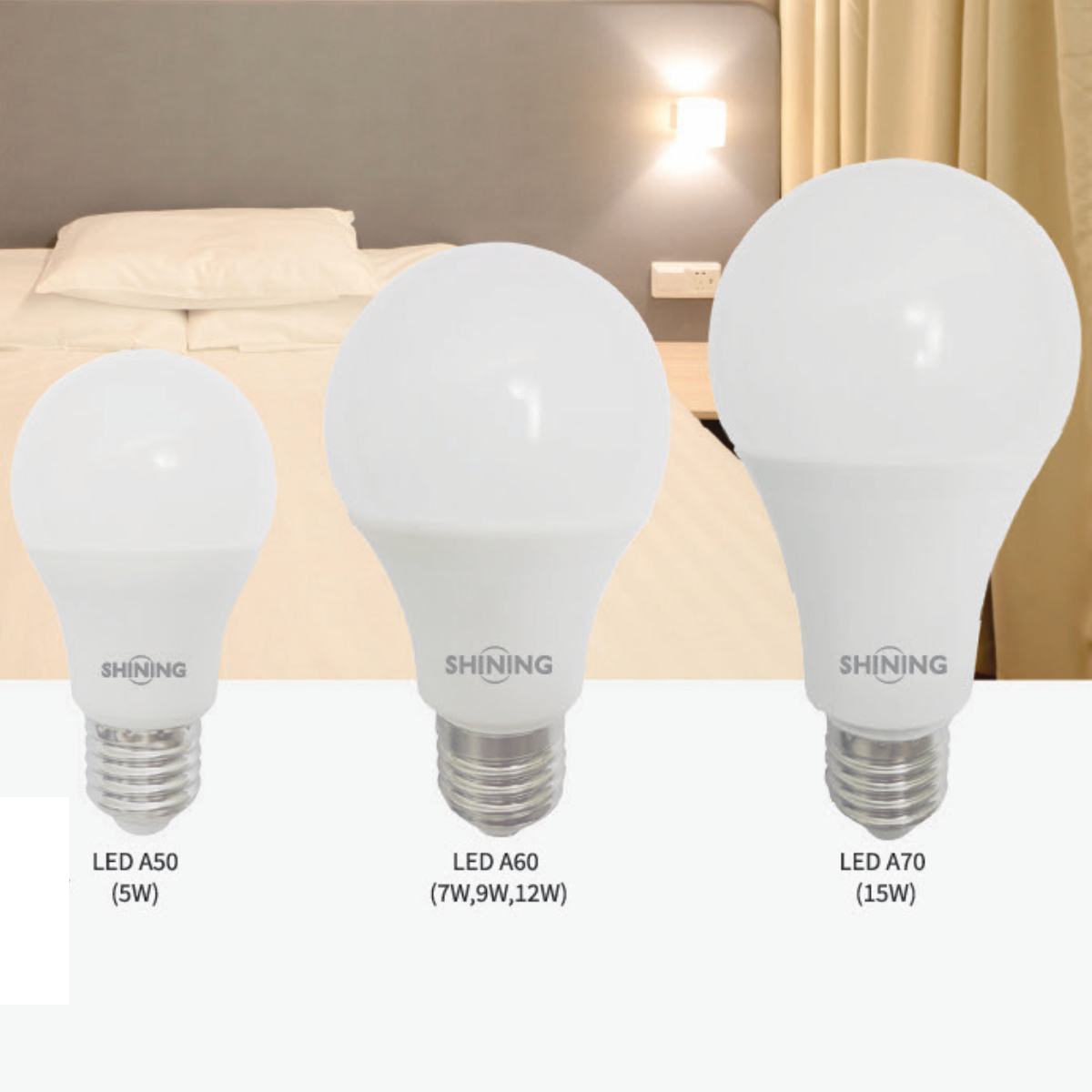 Shining หลอด LED Bulb A Series ขั้ว E27 5-15W