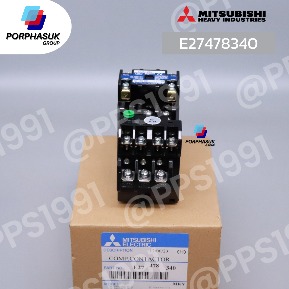 แมคเนติค + โอเวอร์โหลด Part No.E27478340 แอร์มิตซู (CLK-26J)