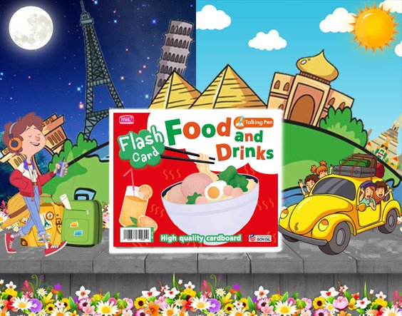 Flash cards food and drink - suphanbookstationery