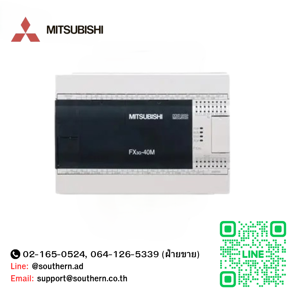 MITSUBISHI PLC MODEL : FX3G-40MT-DS 24 Inputs, 16 Outputs, Transistor