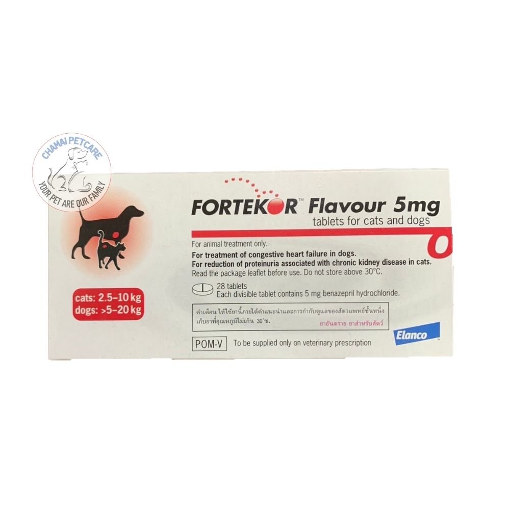 Fortekor 5mg | ยารักษาโรคหัวใจล้มเหลว สำหรับสุนัขและแมว