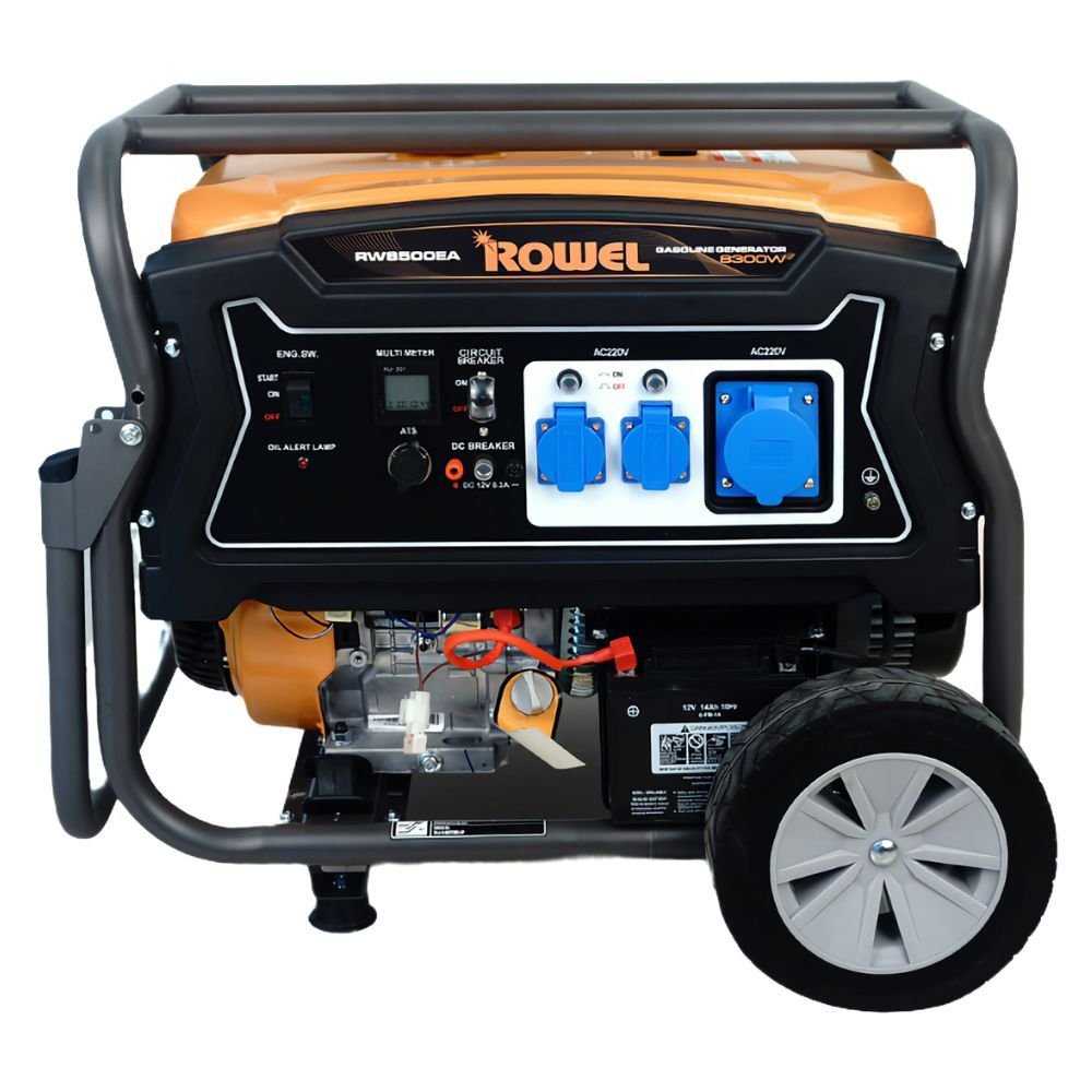 เครื่องปั่นไฟเบนซิน ROWEL 7.5KW กุญแจสตาร์ท รุ่น RW8500EA