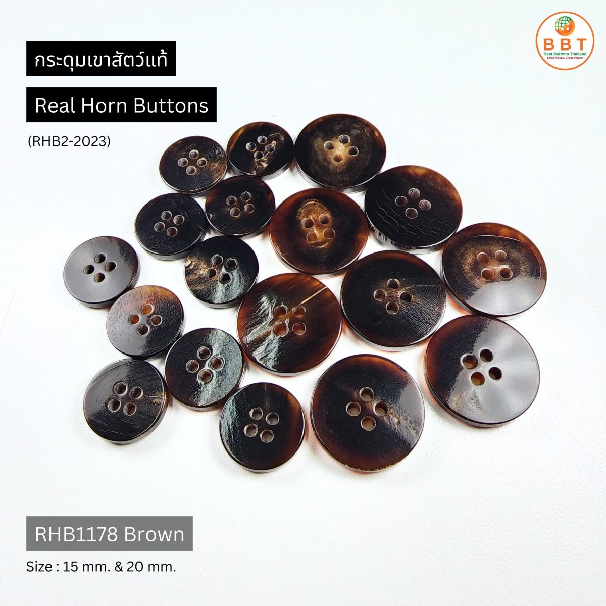 Real Horn Buttons - bestbuttonsthailand