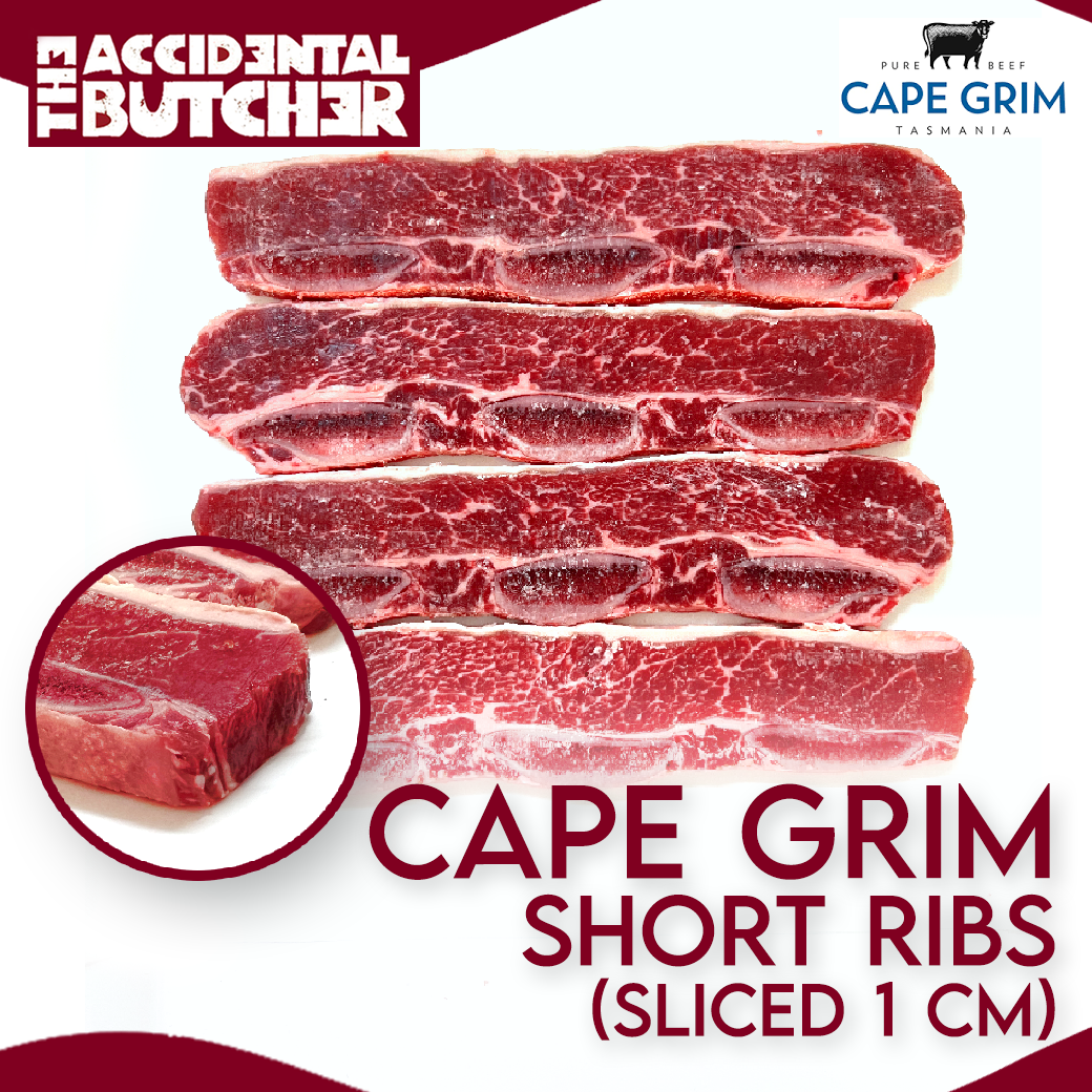 (Frozen) Cape Grim Beef Short Ribs MB2 Slice (1 cm) (4 Slices/pack ...