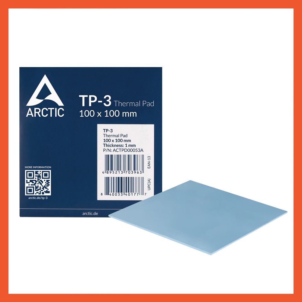SILICONE ARCTIC THERMAL PAD TP-3 100 x 100 x 1mm.
