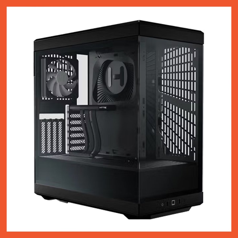 CASE HYTE Y40 WITH 2 FANS AND RISER VERTICAL GPU MOUNT