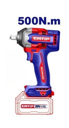 EMTOP บล็อกไร้สาย impact wrench 500Nm รุ่น ECIWL2050