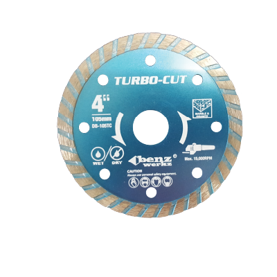 BENZ WERKZ ใบตัดปูน Turbo Cut DT-WD4 ใบตัดเพชร ขนาด 4" 7" 9"