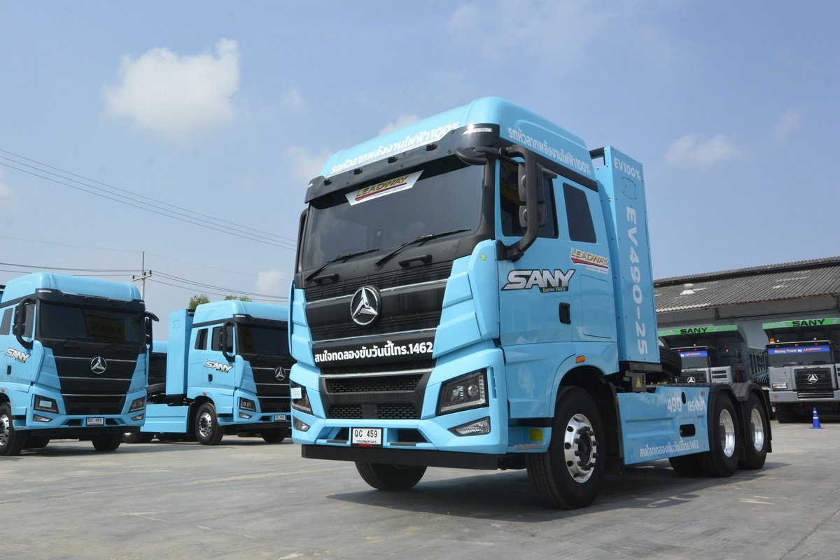 อินไซด์ SANY EV 490-25 รถหัวลากไฟฟ้า 100% ขุมพลัง 490 แรงม้า - ev-roads