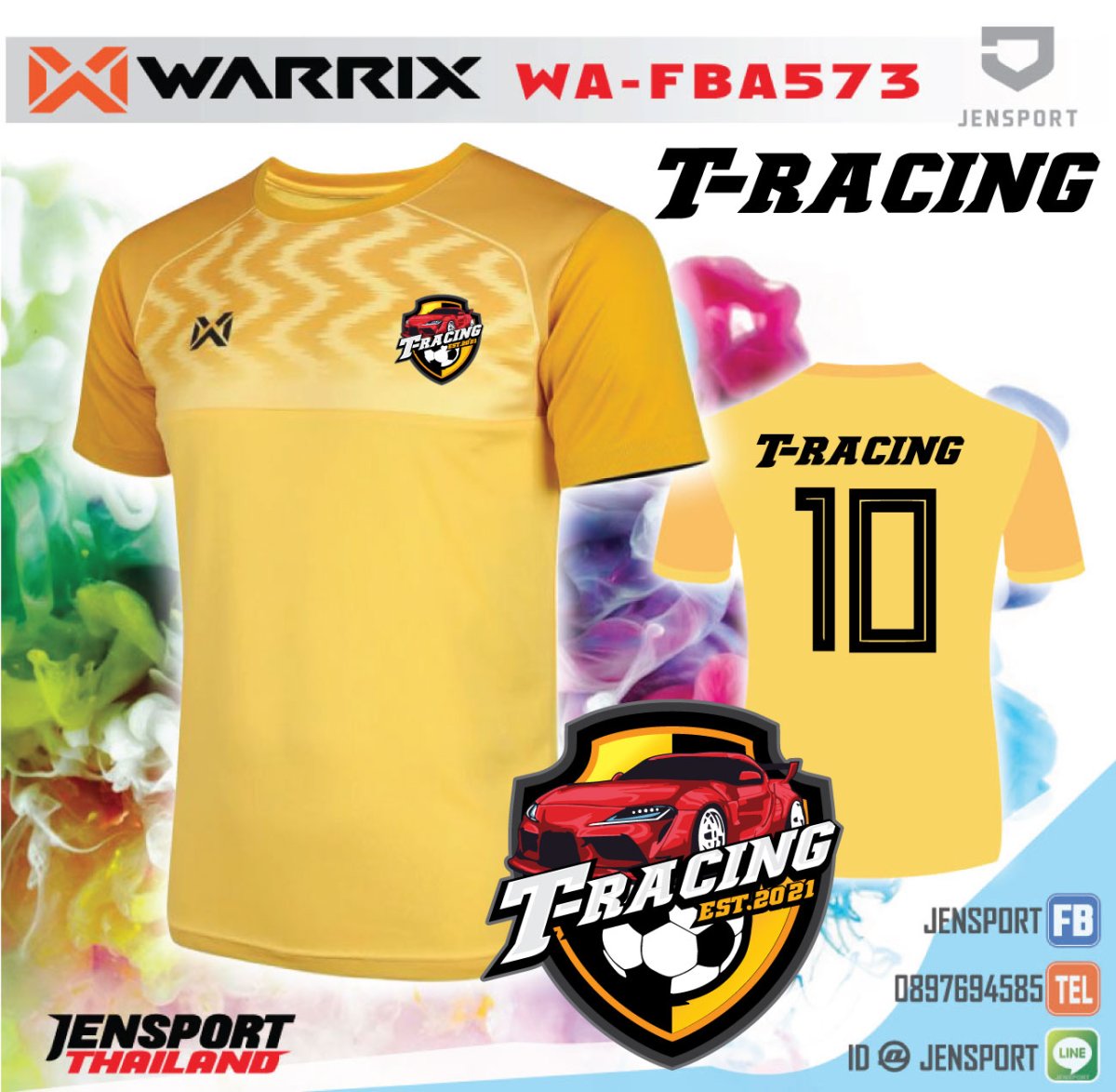 WARRIX WA FBA573 T-RACING YELLOW LOGO DESIGNED