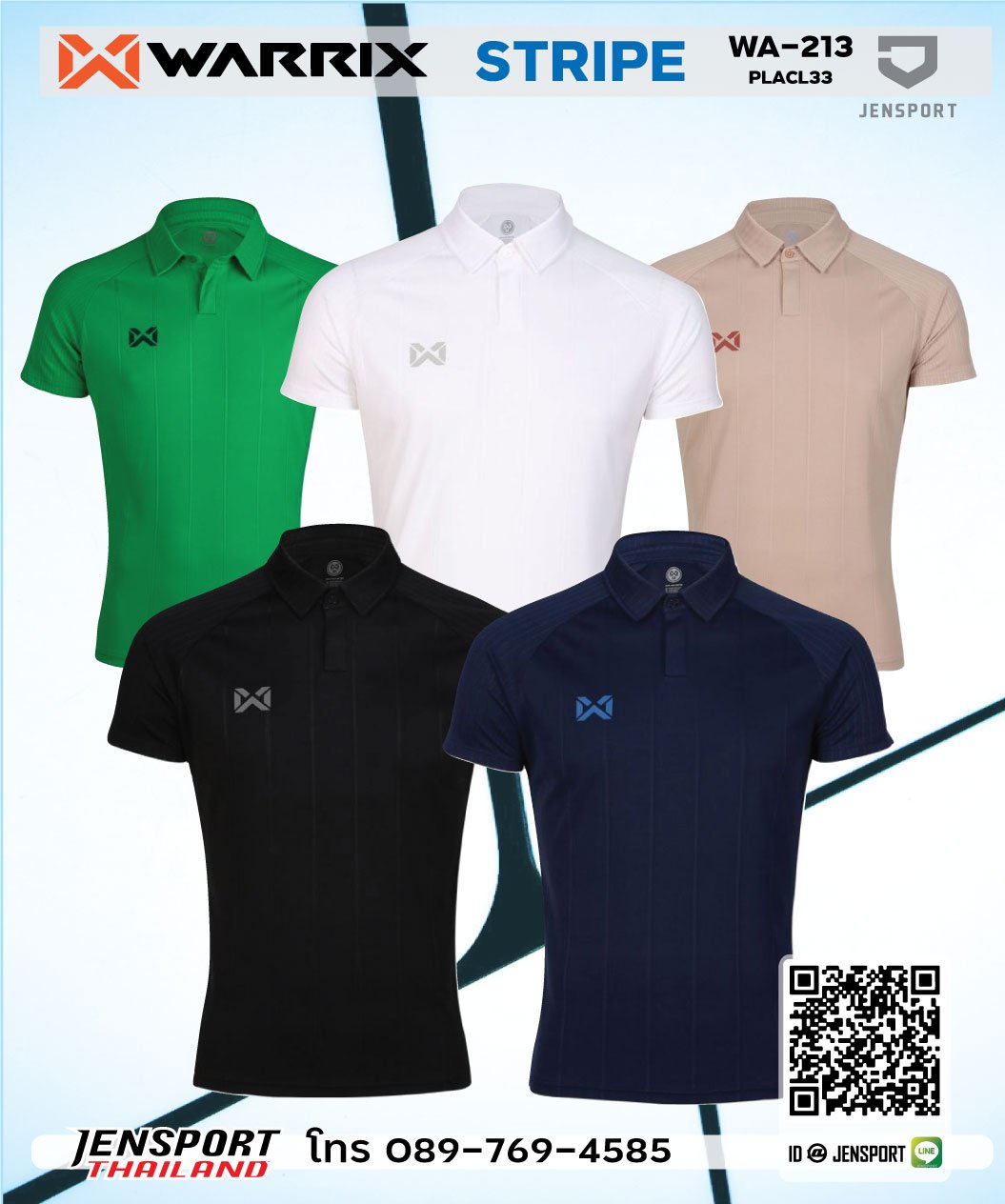 Warrix Stripe Polo WA-213PLACL33 Polyester 100% 2021