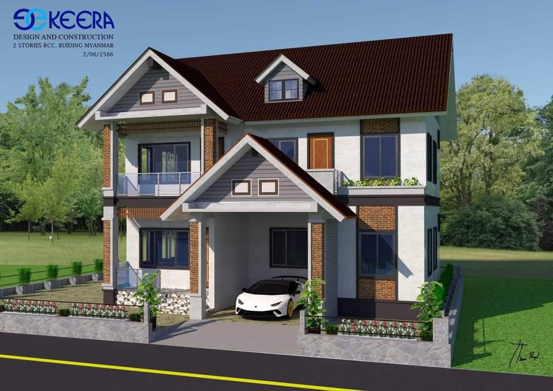 RCC 2-story building in Pyin Oo Lwin Mandala, Myanmar