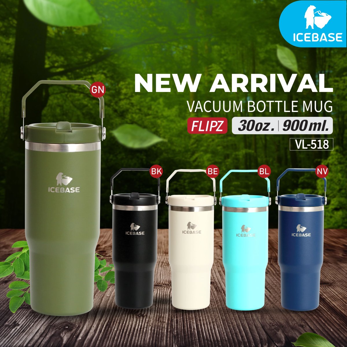 แก้วน้ำเก็บความเย็น ขนาด 30 Oz. ความจุ 900ML. รุ่น FLIPZ