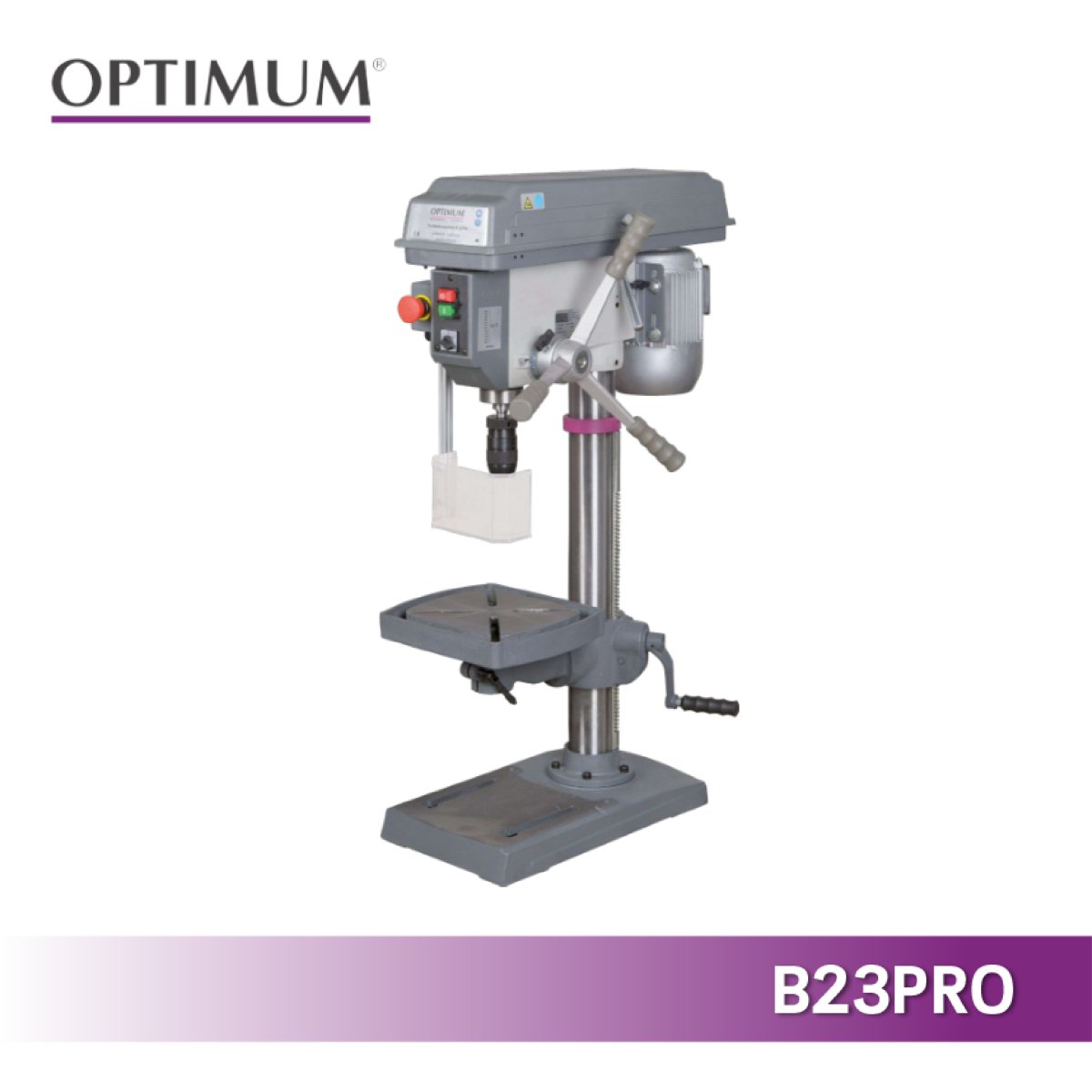 "OPTIMUM" Bench Top drilling machines with V-belt drive Machine B-23Pro