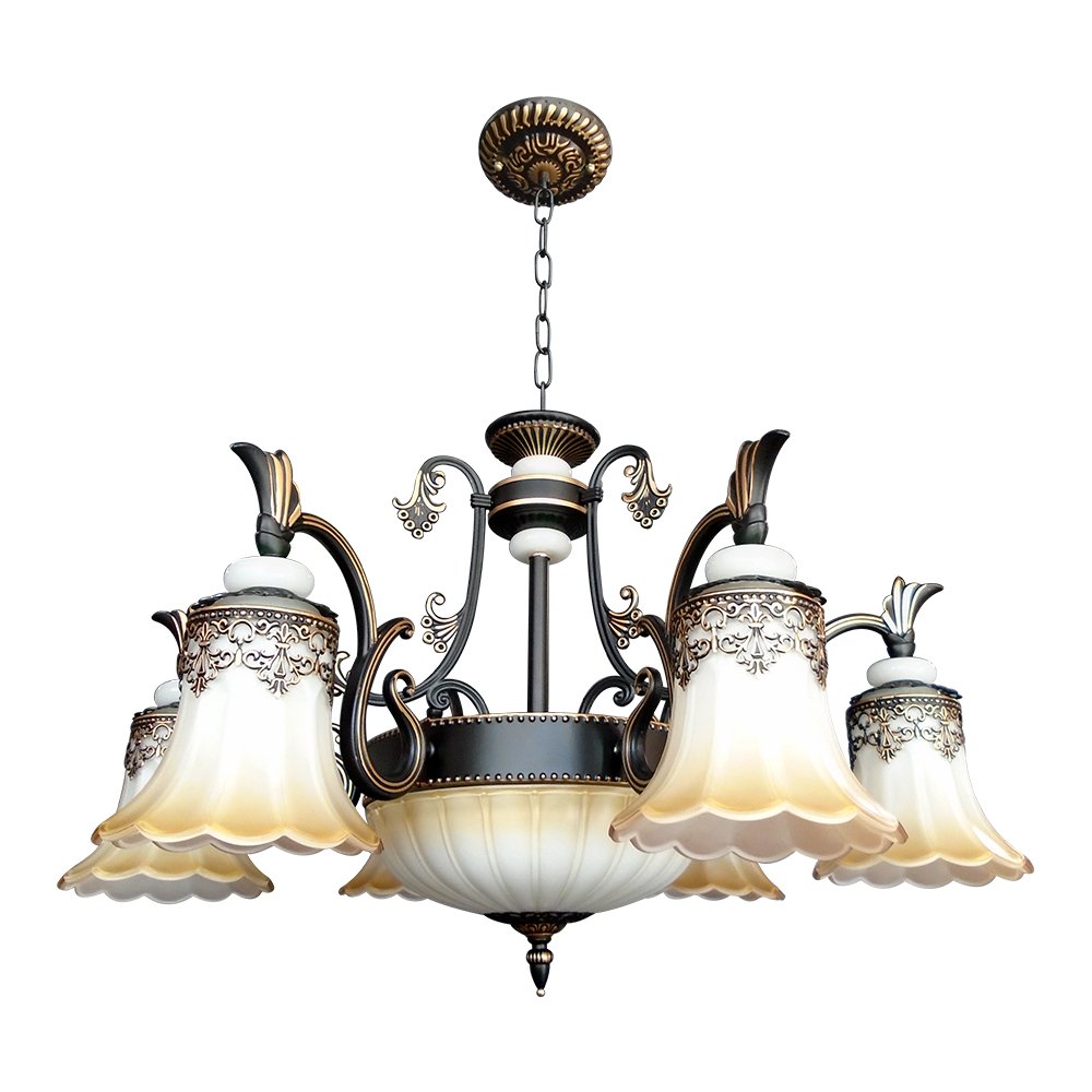 Pendant Lamp MODEL 06-ML-B9207-6+3 (E27x9) Black