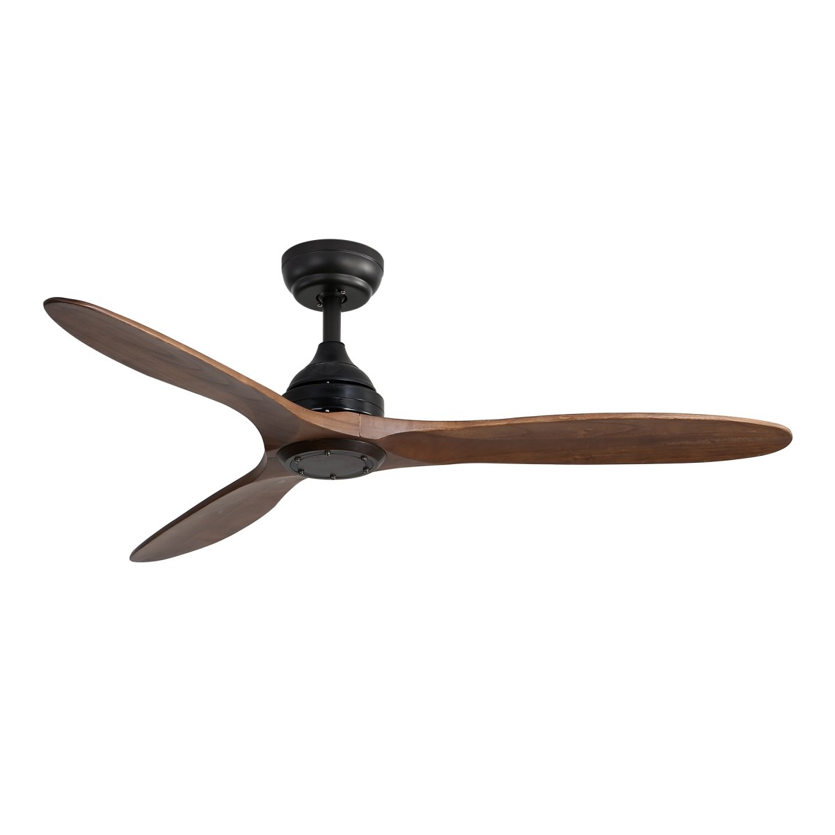 Ceiling Fan Solid Wood Blade Model DC52-6016-NOAK 52" Matte black/OAK