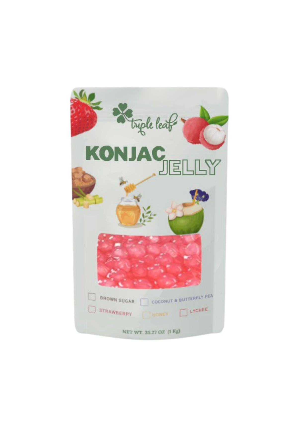 KONJAC JELLY STRAWBERRY FLAVOUR - thaifairfood