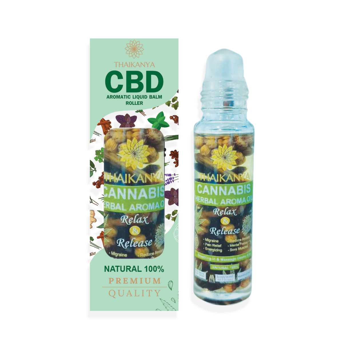CBD PAIN RELIEF ROLL ON EXCEPTIONAL LIQUID BALM FOR PREMIUM
