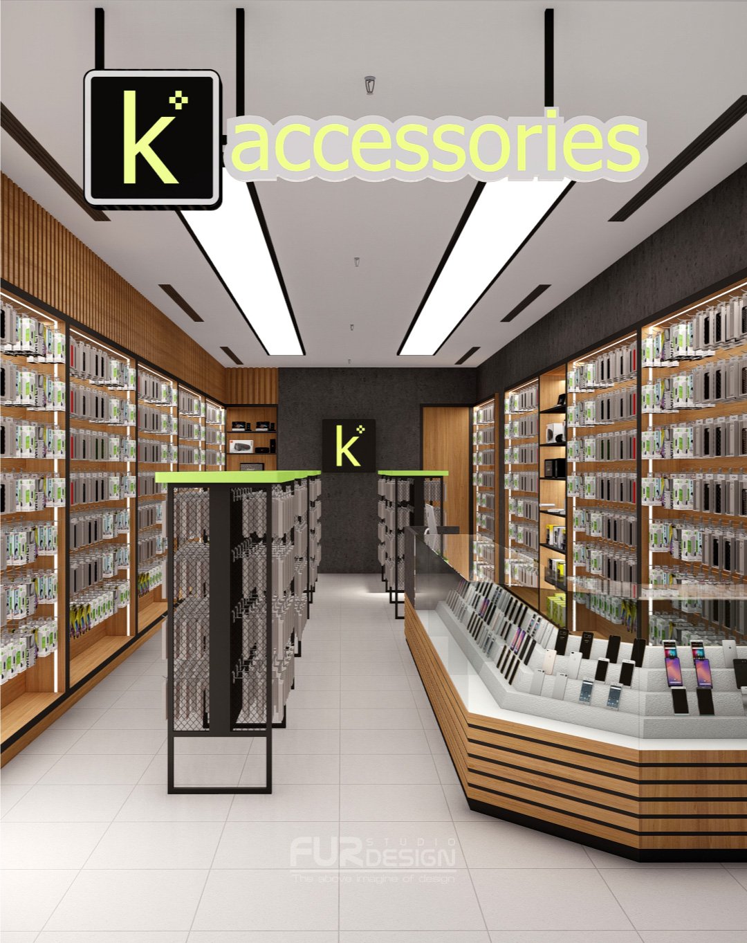 Design, manufacture and installation of the shop: K Accessories shop ...
