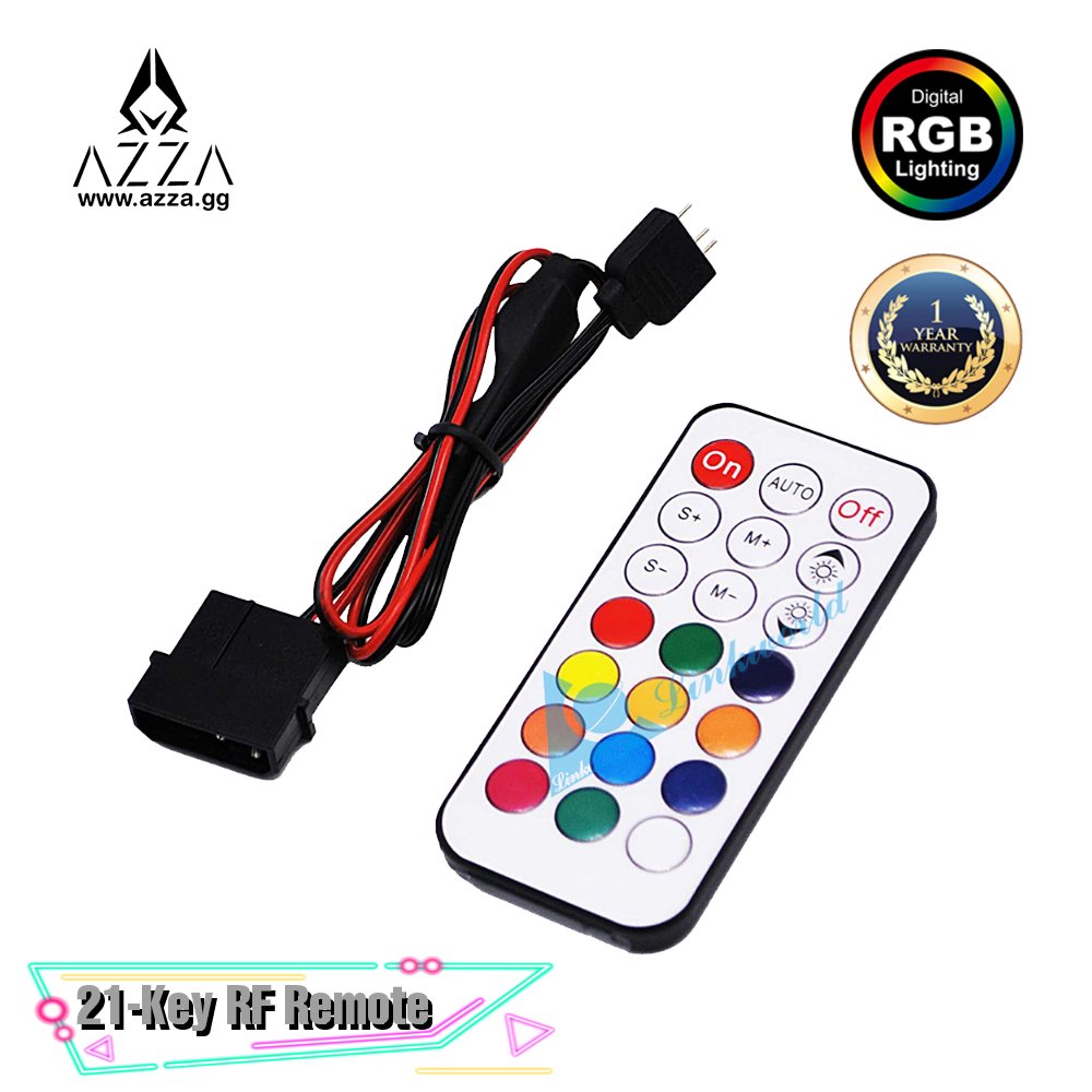 AZZA Mini Wireless Remote Control 21 Keys Dimmable Controller ...
