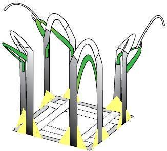 Pre sling หู 10 cm (ขายเป็นแพ็ค 1แพ็ค16เส้น)