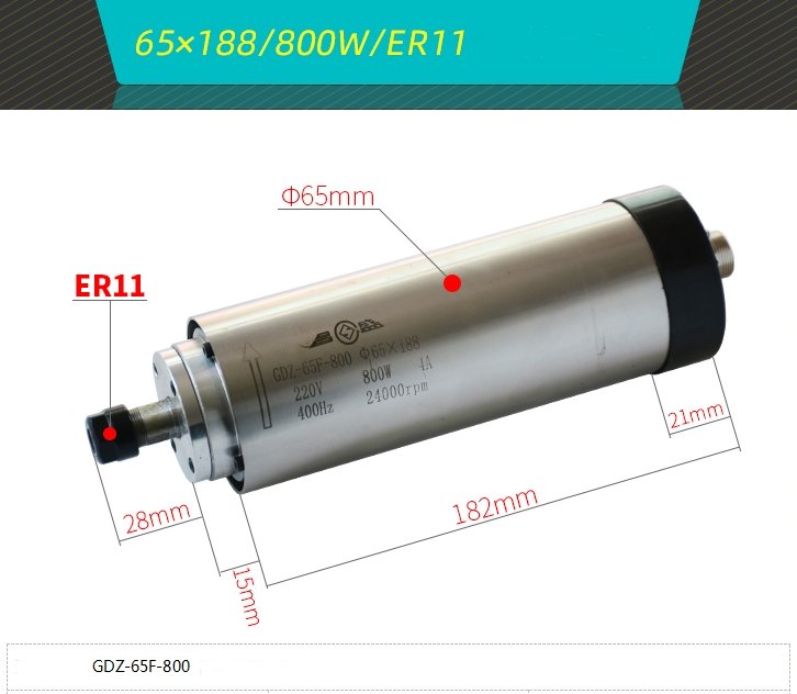 Air Spindle motor 800W ER11