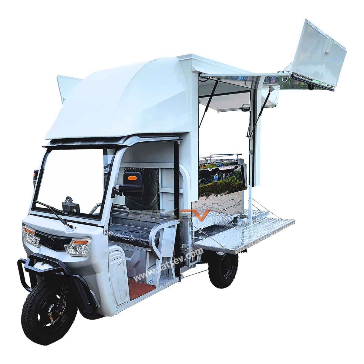 SATS EV รถสามล้อไฟฟ้าฟู้ดทรัค ALTRA FOODTRUCK | รถขายอาหารเคลื่อนที่