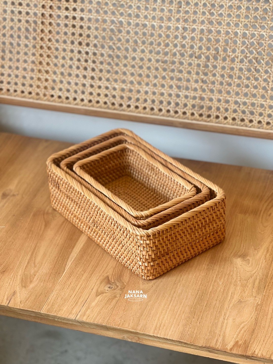 RATTAN BOXES AND TRAYS