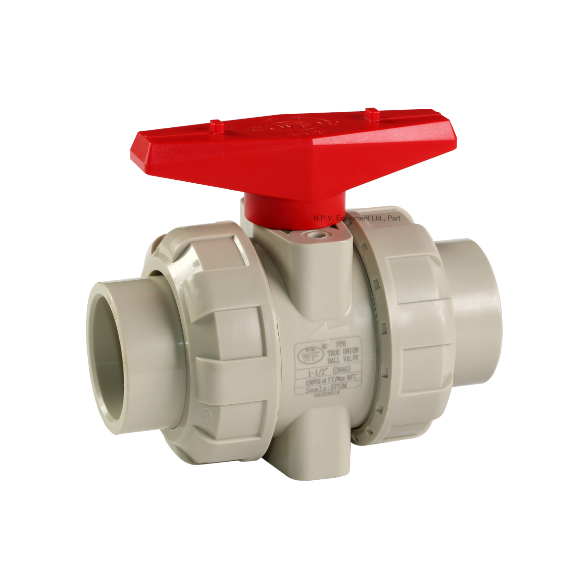WF - PP-H DIN STD. TU Ball Valve
