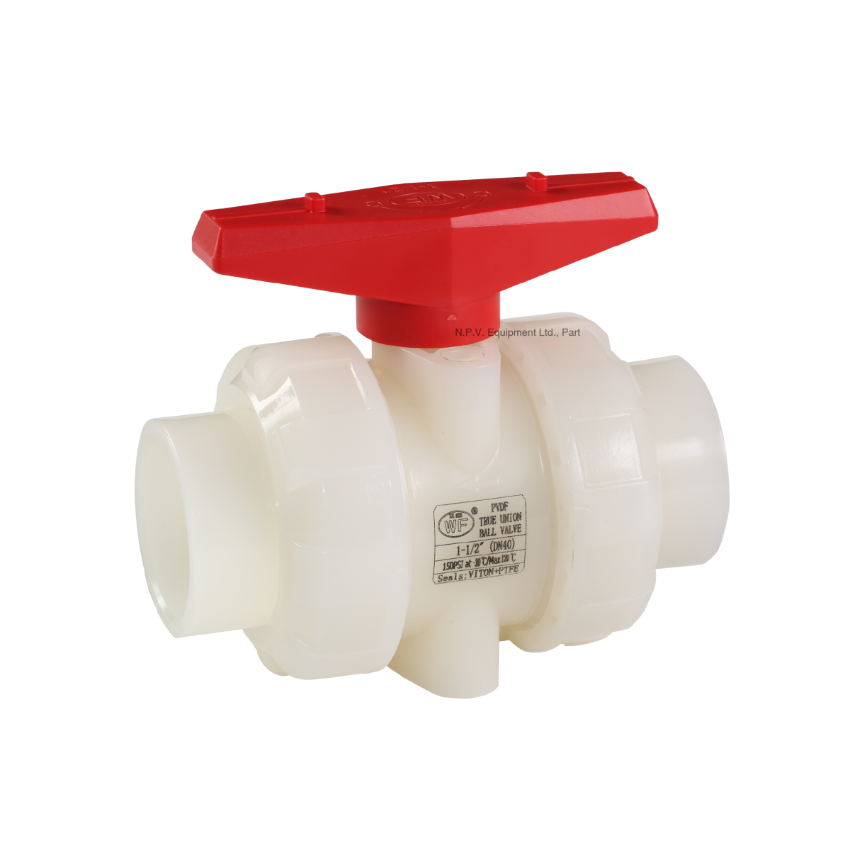WF - PVDF DIN STD. TU Ball Valve Socket FKM