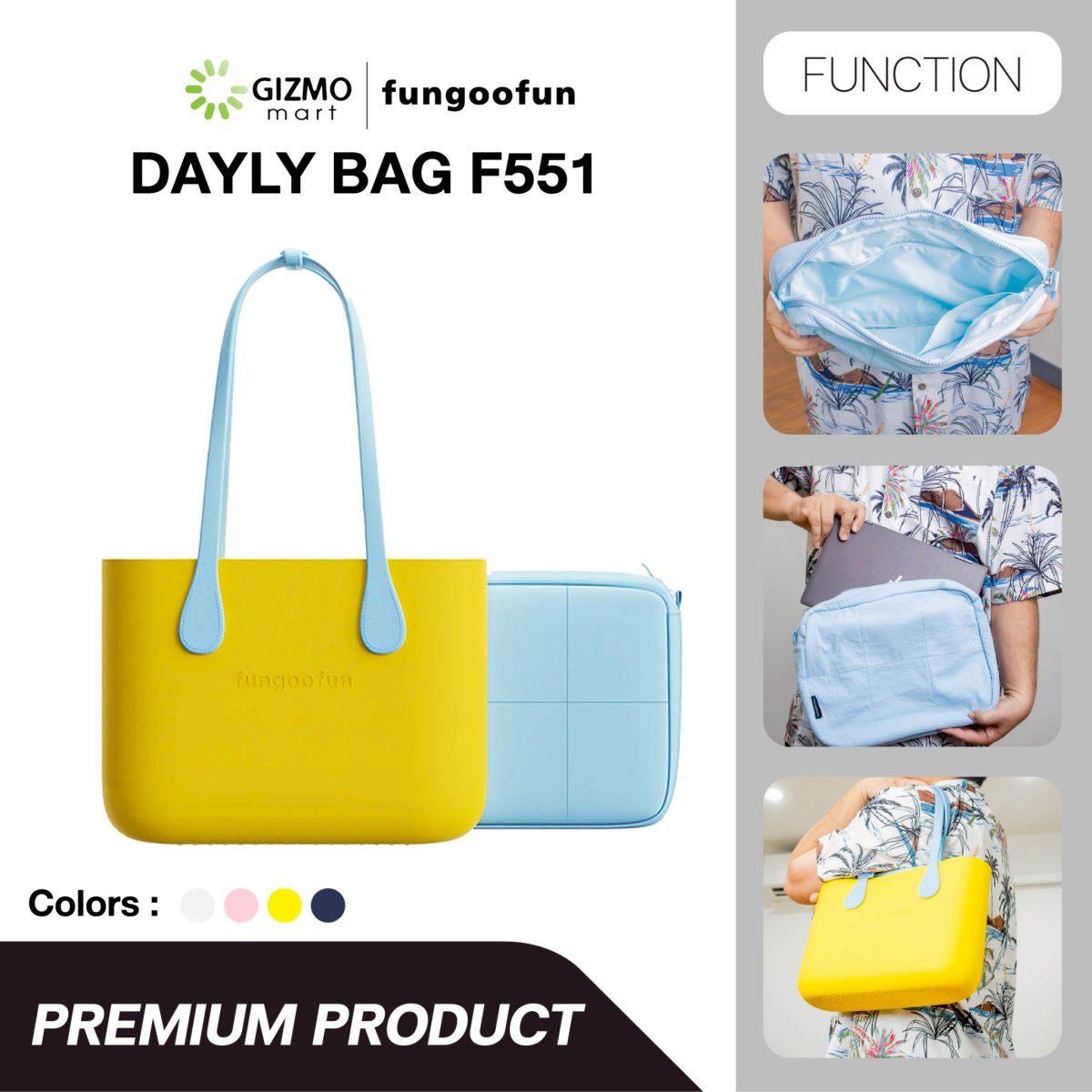 Fungoofun DAYLY BAG F551 กระเป๋า EVA มินิมอล กันน้ำ