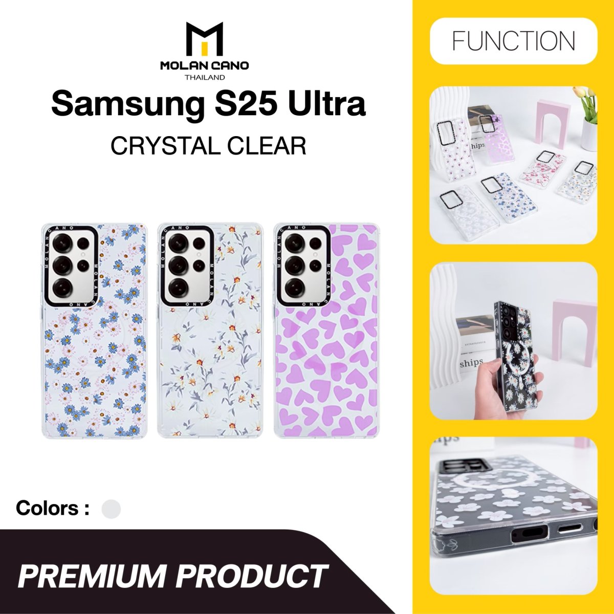 เคส Molan Cano S25 Ultra MagSafe ขอบใส สกรีนลาย