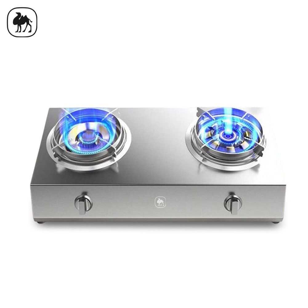 CAMEL Stainless Steel Gas Stove, 2-Burner Gas Stove