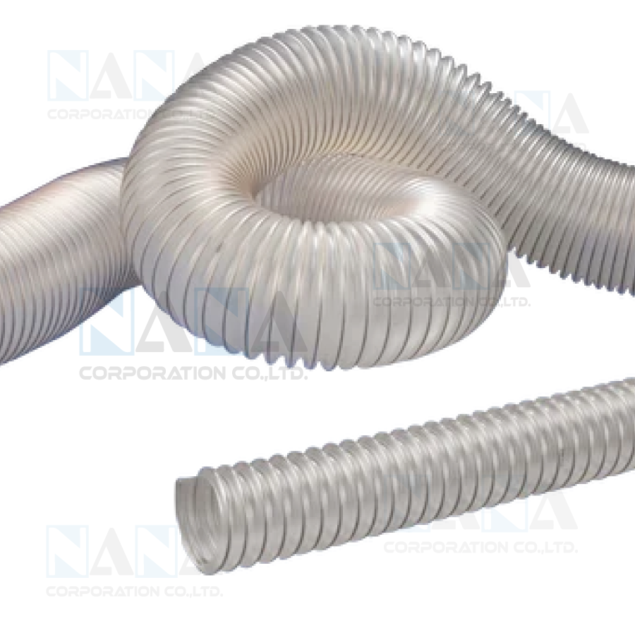 1-2 PU L FLEX HOSE งานดูด/ลำเลียงเศษผงฝุ่น,เส้นใย,ควัน,ดูดฝุ่น,กลิ่น, ไอสารเคมี, กรดหรือด่าง ...