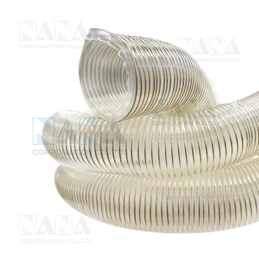 ท่อ PU ไส้ลวดทองเหลือง PRAS PU FLEX สำหรับงานระบายอากาศ, ลมร้อน เย็น ...