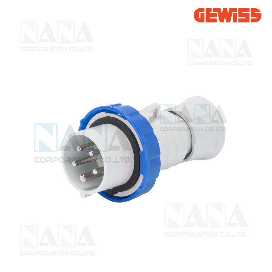 GW60026FH, STRAIGHT PLUG, GEWISS Power Plug - nanacorporation