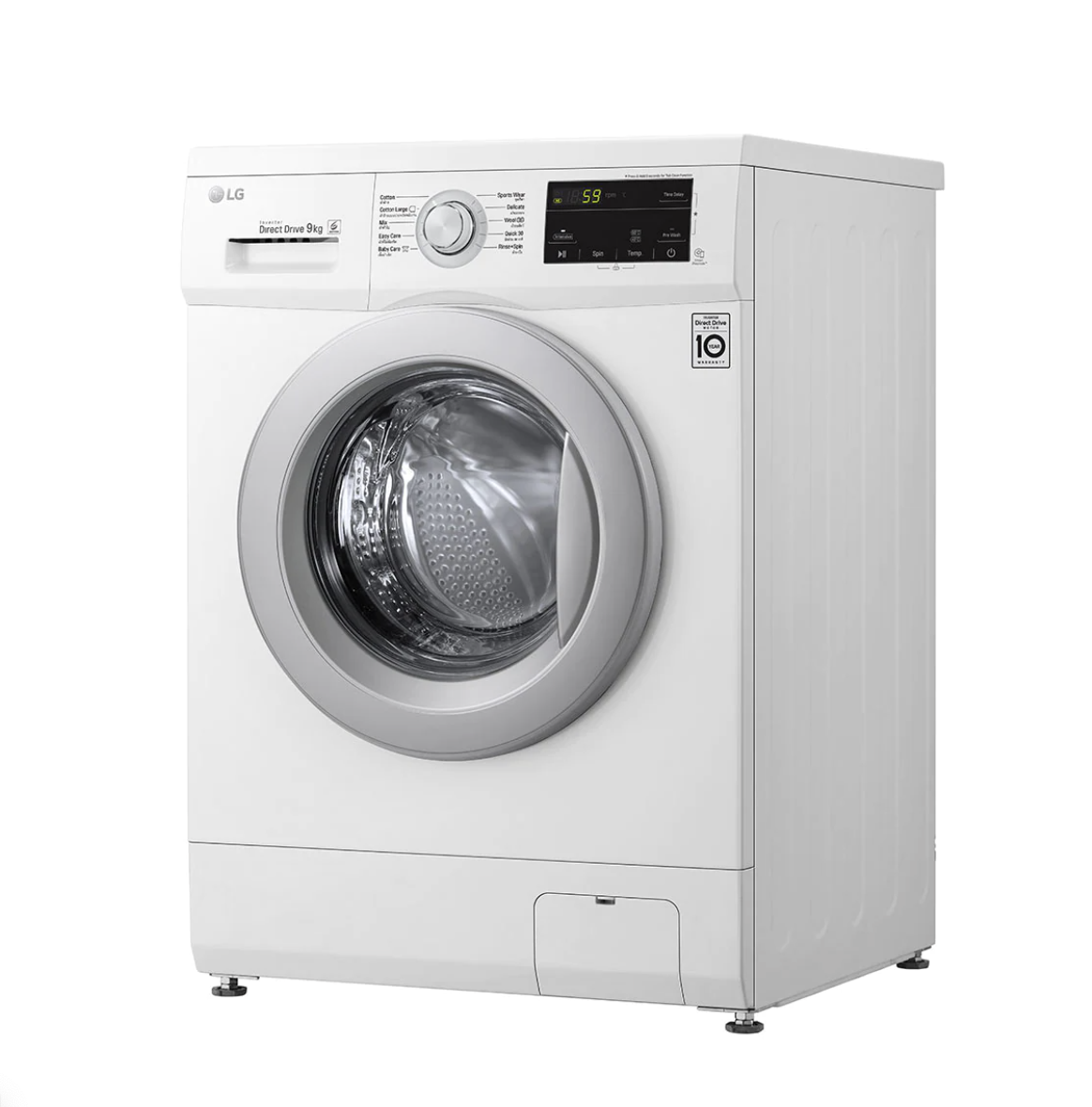 LG เครื่องซักผ้าฝาหน้า รอบปั่น 9kg. | 1200rpm รุ่น FM1209N6W - gooddeal