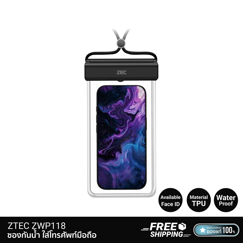 ซองกันน้ำ ZTEC Waterproof Phone Pouch (TPU)ใส่โทรศัพท์มือถือ