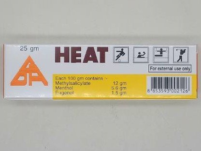Heat cream 25 g ครีมทาถู แก้ปวดเมื่อย ออกกำลังกาย
